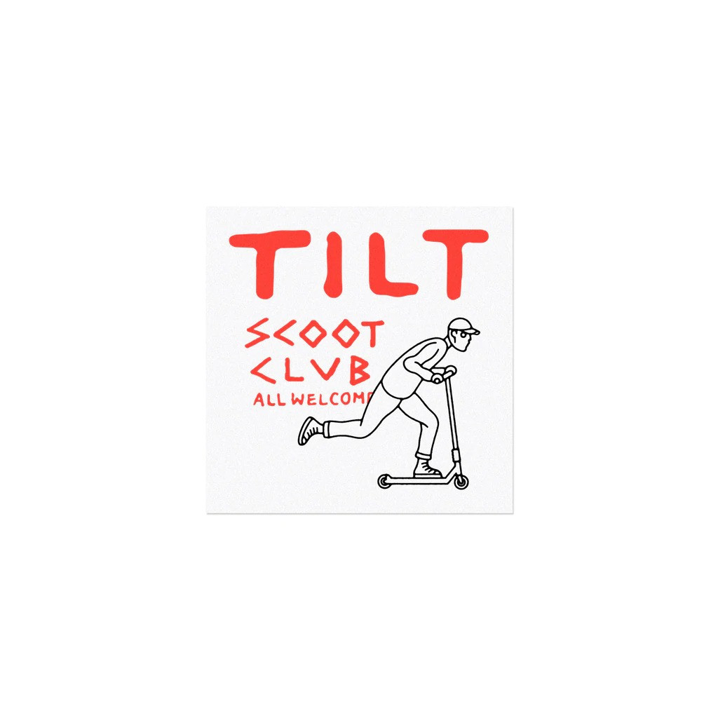 Tilt Scoot Club Sticker - Stickers - Accessories | Broadway Pro Scooters